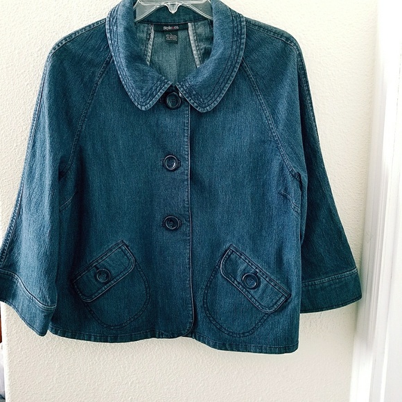 Style & Co. | Jackets & Coats | Style Co Cropped Denim Jacket | Poshmark